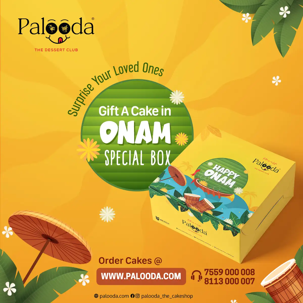 You are sure to love our Onam cake box! - Palooda Dessert Club